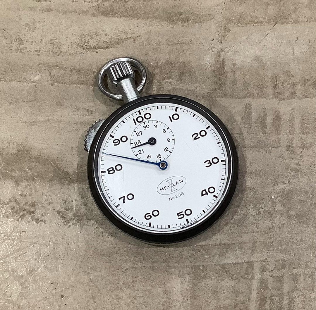 Vintage Meylan 208 Swiss Made Stopwatch / Brushed Steel - Etsy