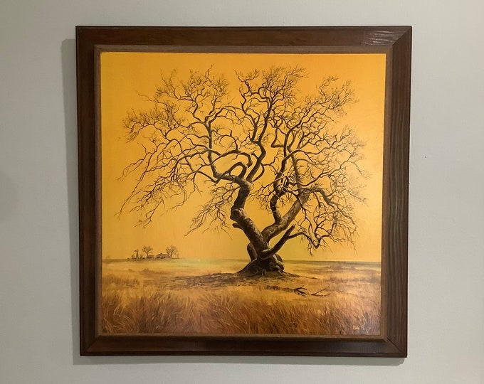 Gare Barks / Tree of Life / Lithograph Print / Wood Frame Mounted - Etsy