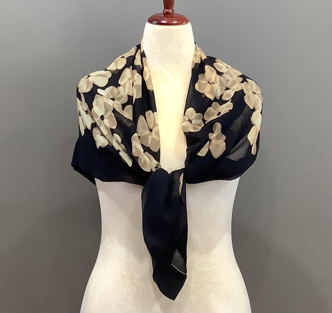 Vintage Coach Silk Scarf / Floral Design / Made in Italy - Etsy