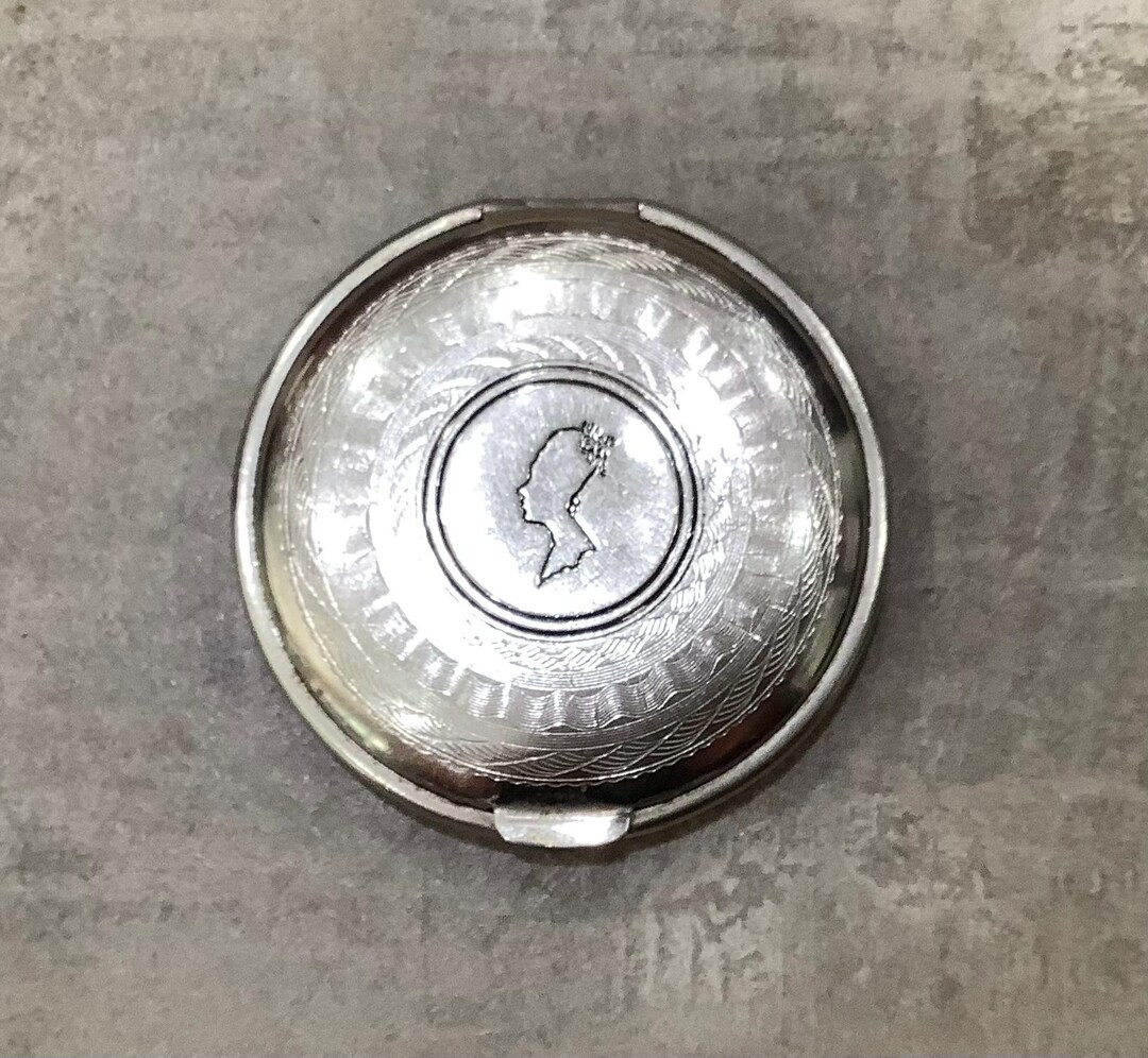Art Deco Armand Silver Powder Makeup Folding Compact With Mirror - Etsy