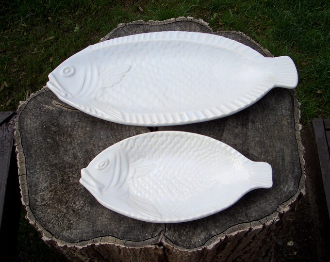Mccoy White Fish Serving Dish / Platters - Etsy