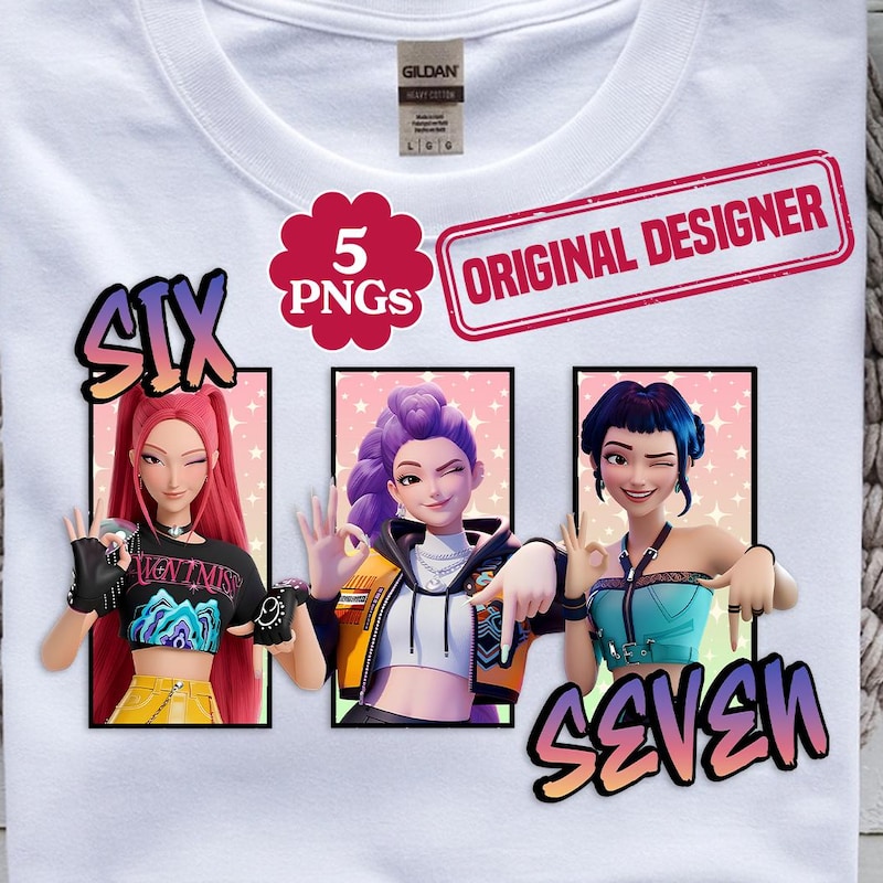 6 7 Girls Design Png - Etsy