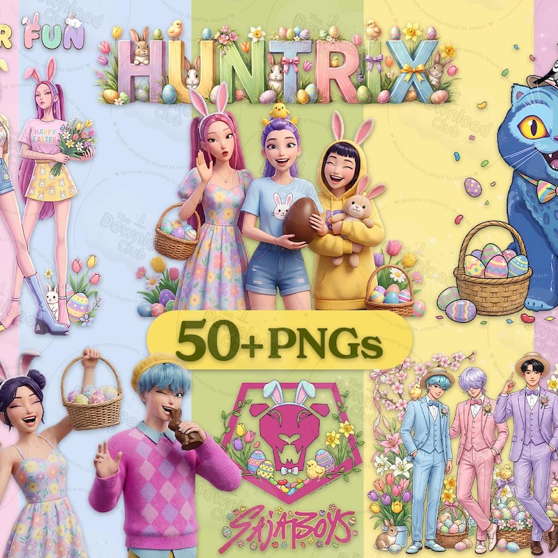 Huntrix Easter Clipart - Etsy UK