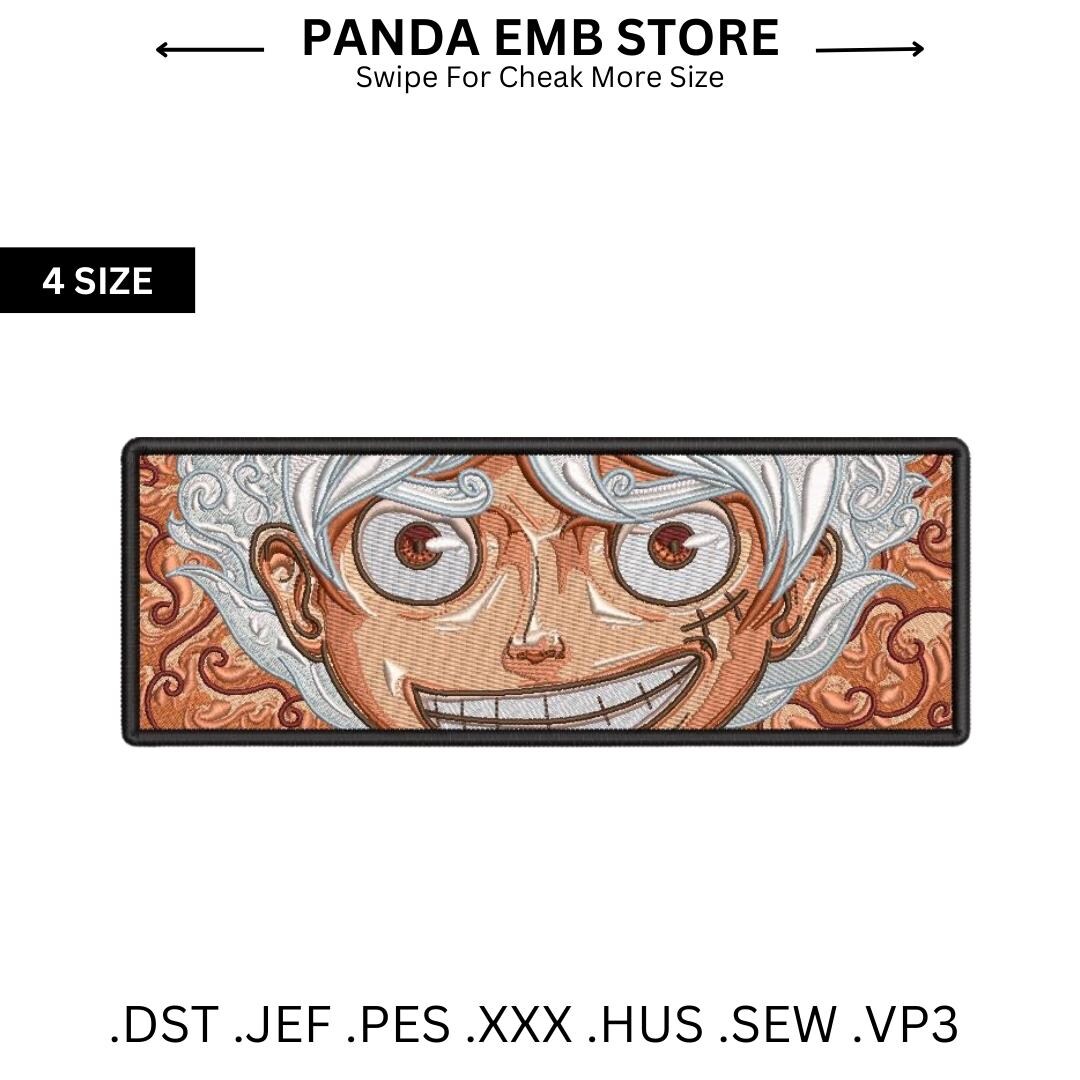 Monkey D. Luffy Embroidery File – One Piece Anime Digital Stitch Design ...
