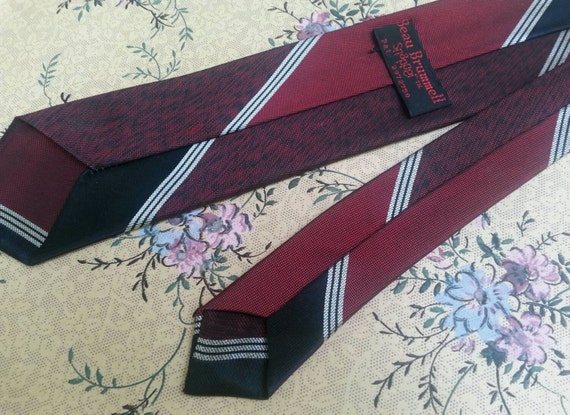 1960s Men's Clip On Skinny Tie Necktie Snapper By Bea… - Gem