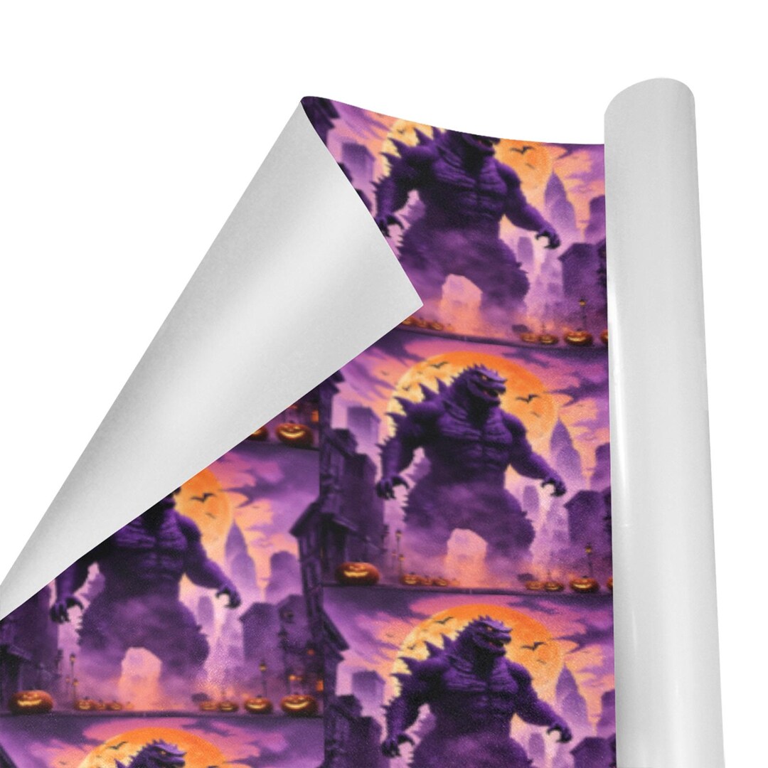 Godzilla Wrapping Paper 58 X 23 Party Paper Christmas Wrapping Paper - Etsy