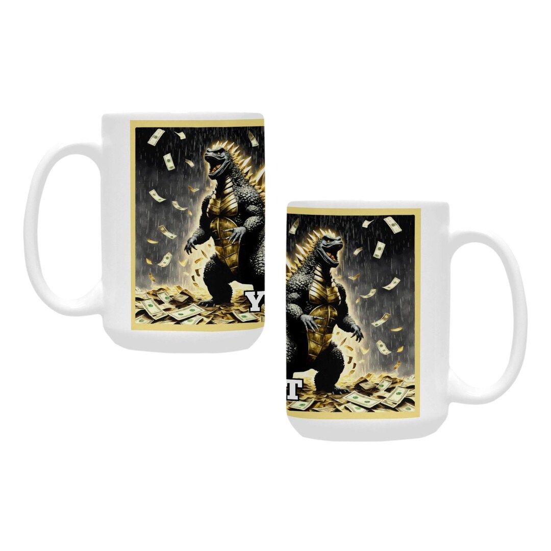 Godzilla Ceramic Mug 15oz Cup Gojira Custom - Etsy