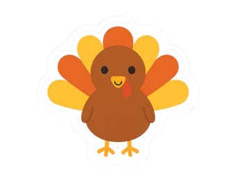 Thanksgiving Boy Pilgrim Vinyl Sticker | Fall Holiday Peel and Stick ...