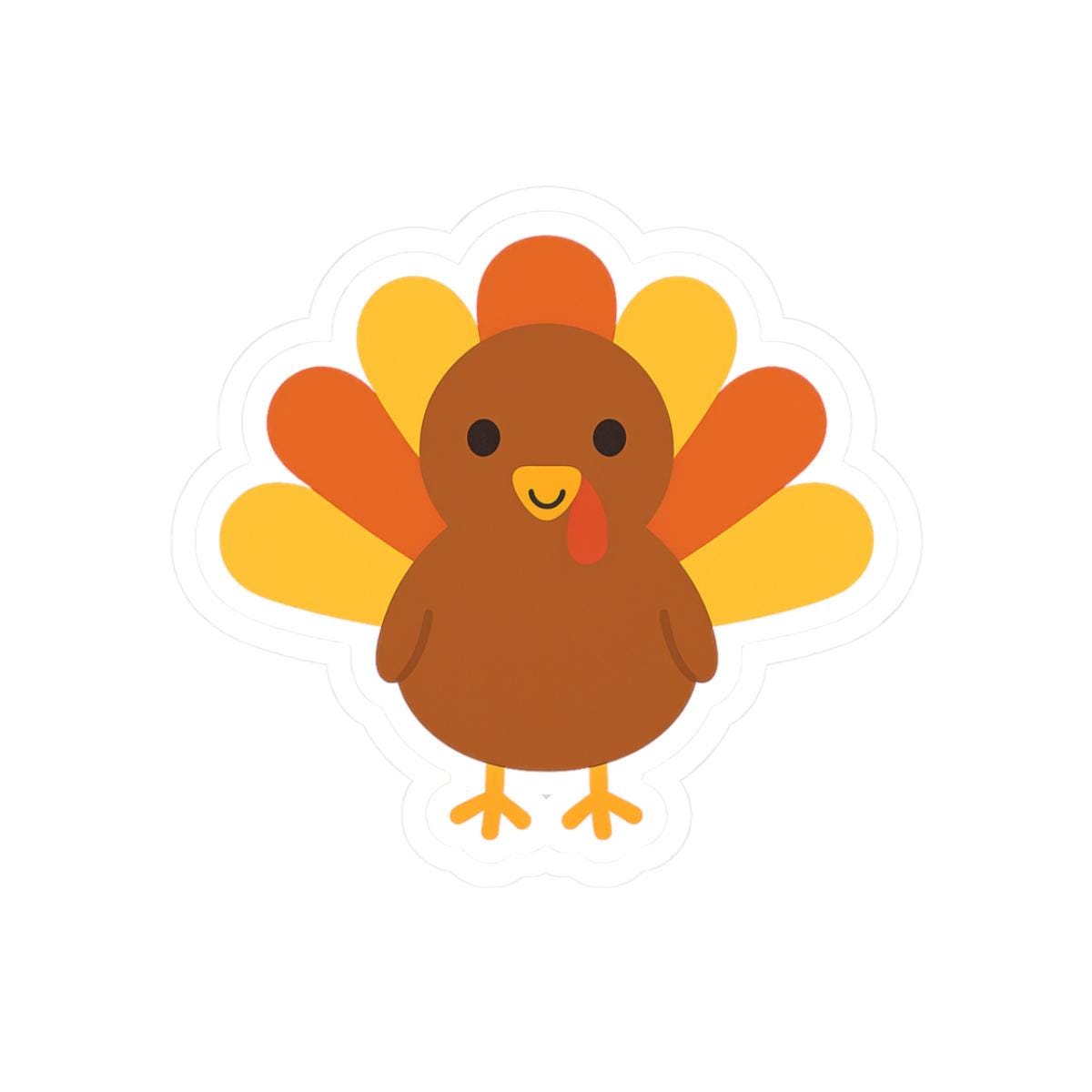 Cute Turkey Vinyl Sticker | Thanksgiving Fall Decor - Etsy