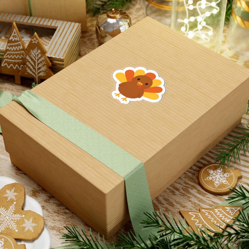 Cute Turkey Vinyl Sticker | Thanksgiving Fall Decor - Etsy