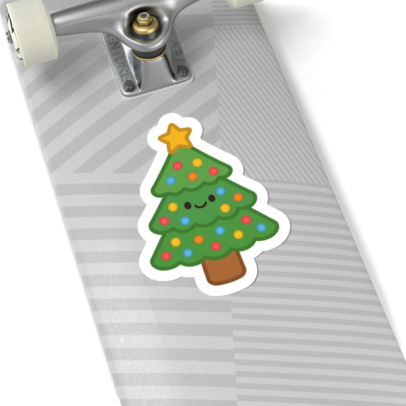 Cute Christmas Tree Vinyl Sticker | Simple Holiday Tree Decal - Etsy