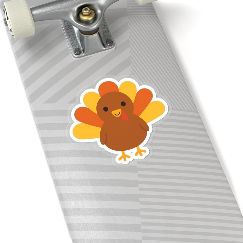 Cute Turkey Vinyl Sticker | Thanksgiving Fall Decor - Etsy
