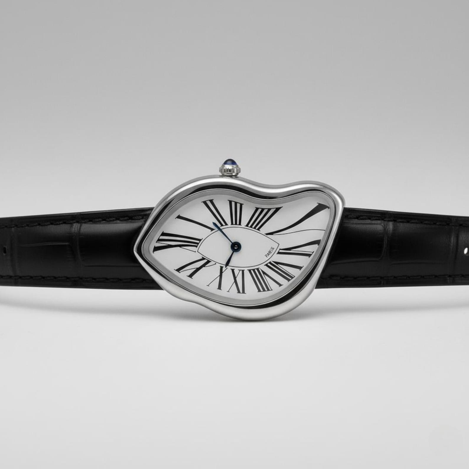 Vintage Surrealist Watch – Dalí-style Distorted Dial, Leather Strap - Etsy
