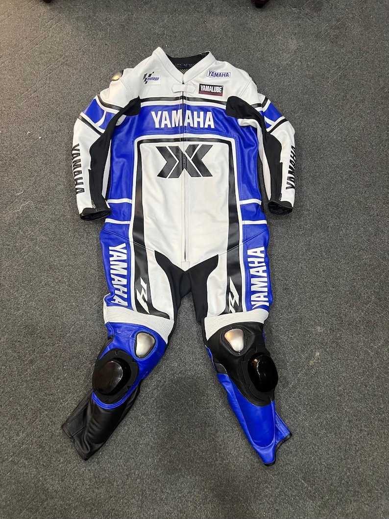 2026 New Yamaha R1 Racing Leather Suit – Cowhide Motorcycle Biker Suit ...