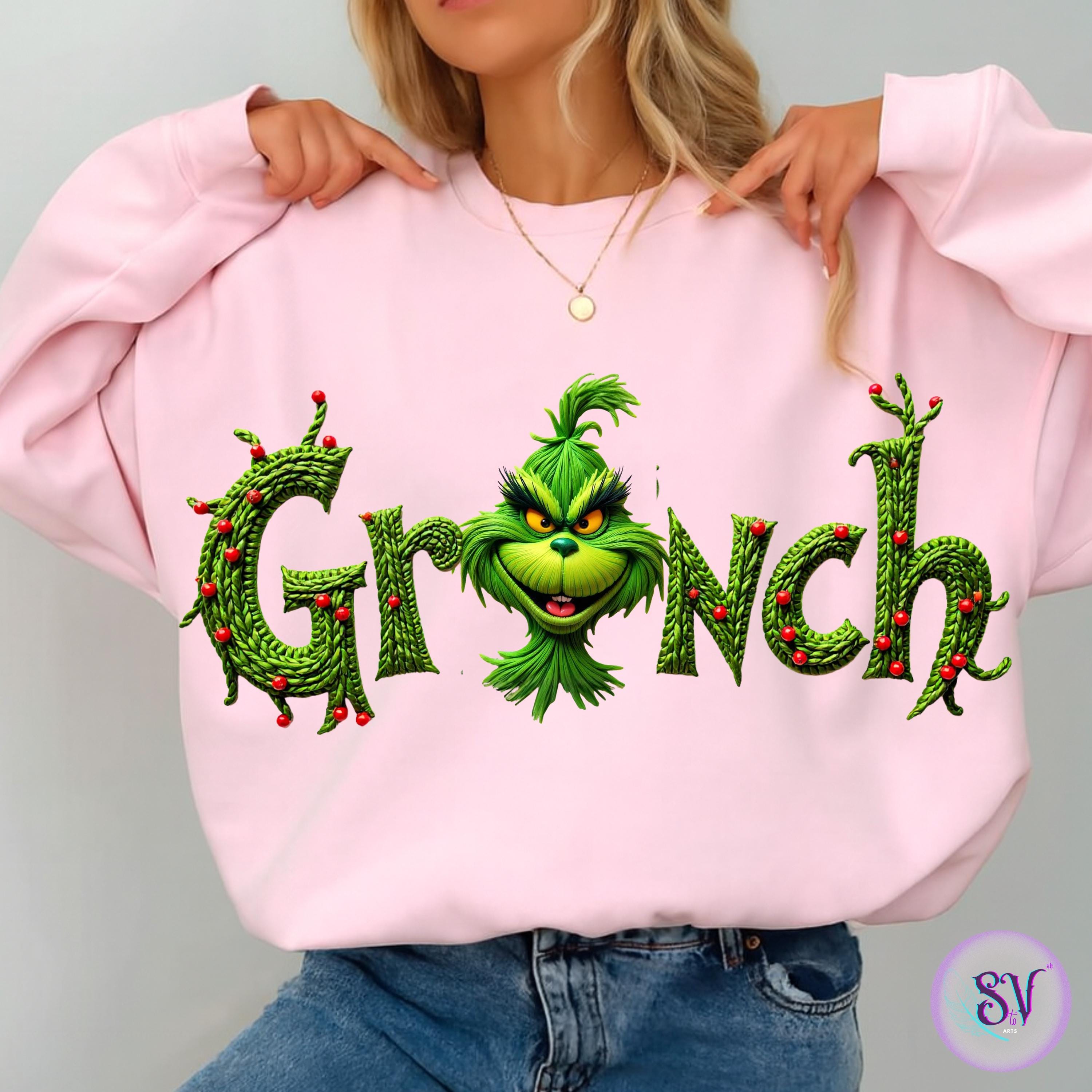 Crochet Yarn Grinch Png, Christmas Design, Cute Grinch Design Png ...