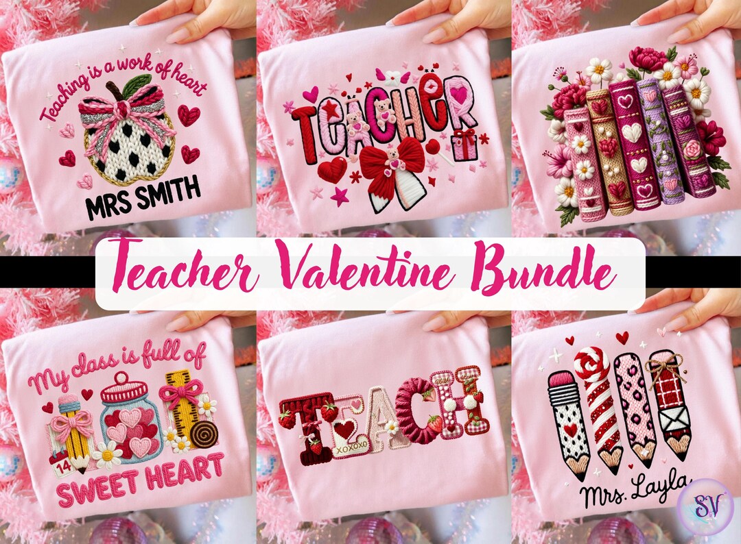 Faux Yarn Teacher Valentine Bundles Png Teacher Valentine Png ...
