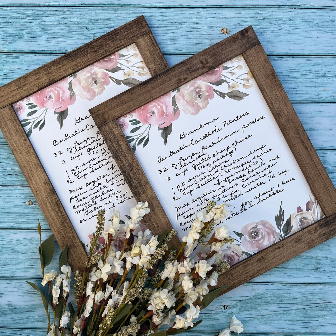 Keepsake Handwritten Frame- Hanging- Includes Editing and Proof - Etsy