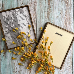 Keepsake Handwritten Frame - Freestanding or Hanging- Includes Editing ...