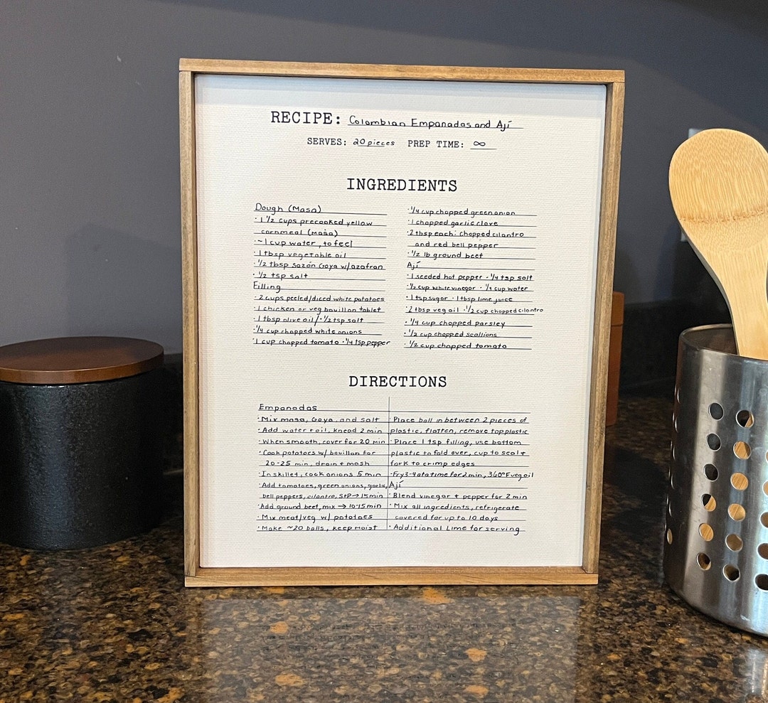 Keepsake Handwritten Frame - Freestanding or Hanging- Includes Editing ...