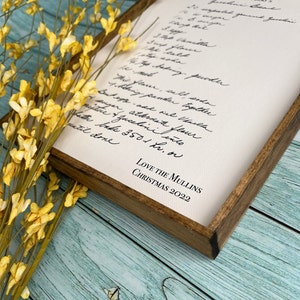 Keepsake Handwritten Frame - Freestanding or Hanging- Includes Editing ...