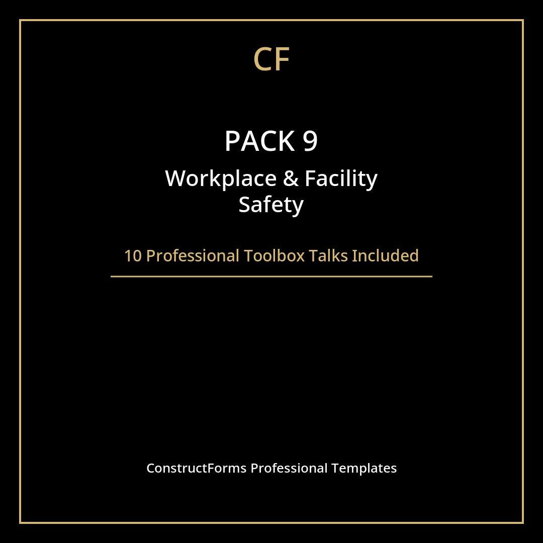 Workplace and Facility Safety Toolbox Talks | 10 Editable Templates ...