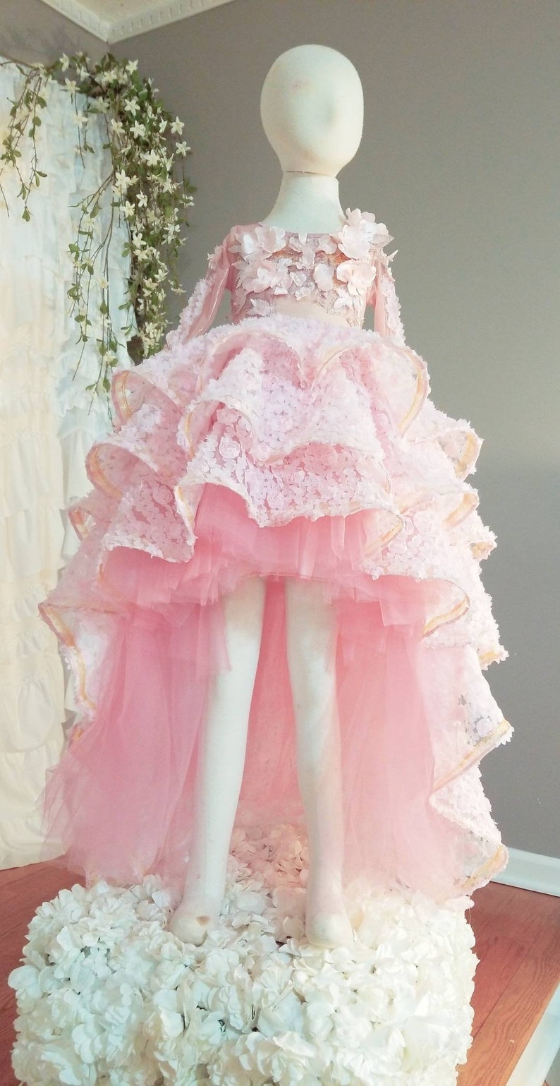NEW Design High Low Pink Ruffle Pageant Dress - Etsy