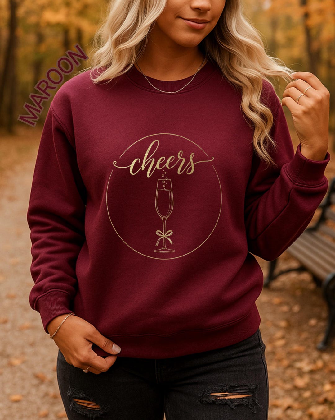 Cheers Glitter Effect Unisex Sweatshirt, New Year New Dreams Champagne ...