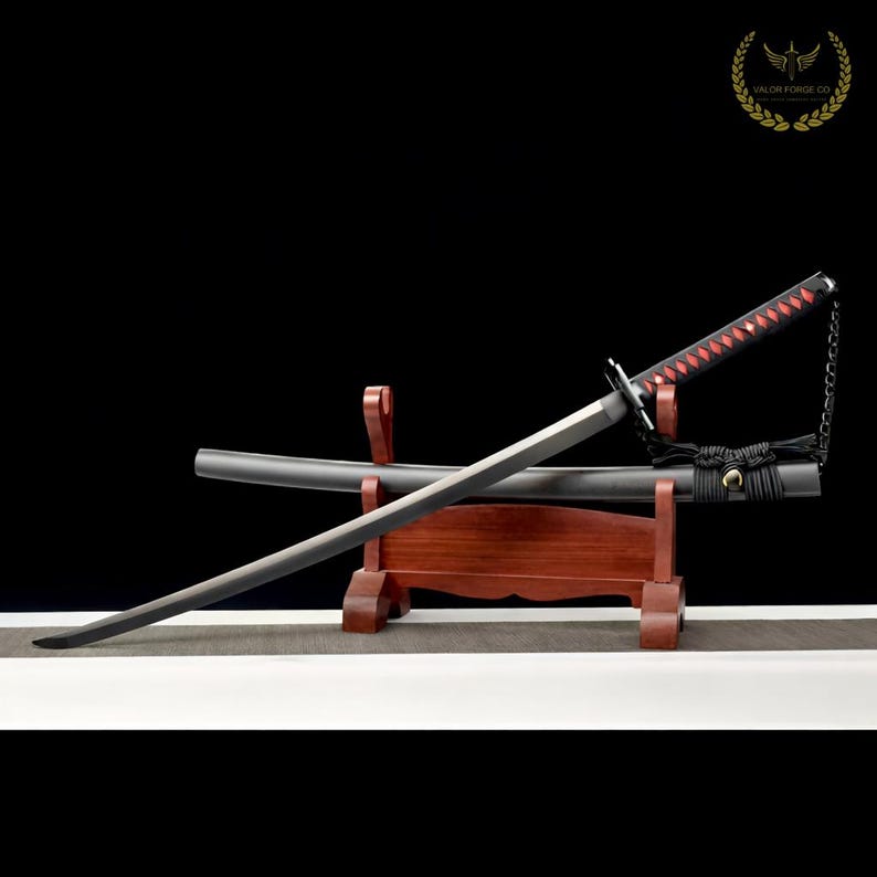 Ichigo Kurosaki Inspired Black Katana – Anime Samurai Sword Cosplay ...