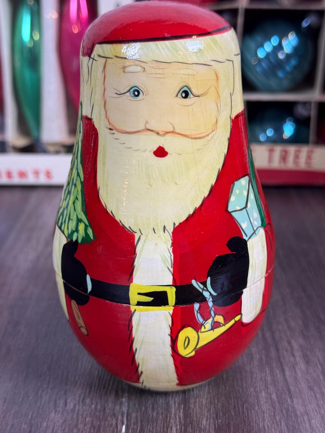Rare Vintage Santa Nesting Dolls – Set of 4 Hand-painted Holiday ...