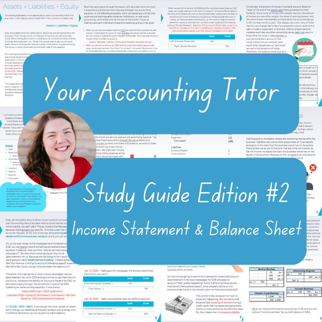 Income Statements and Balance Sheets Ebook - Etsy