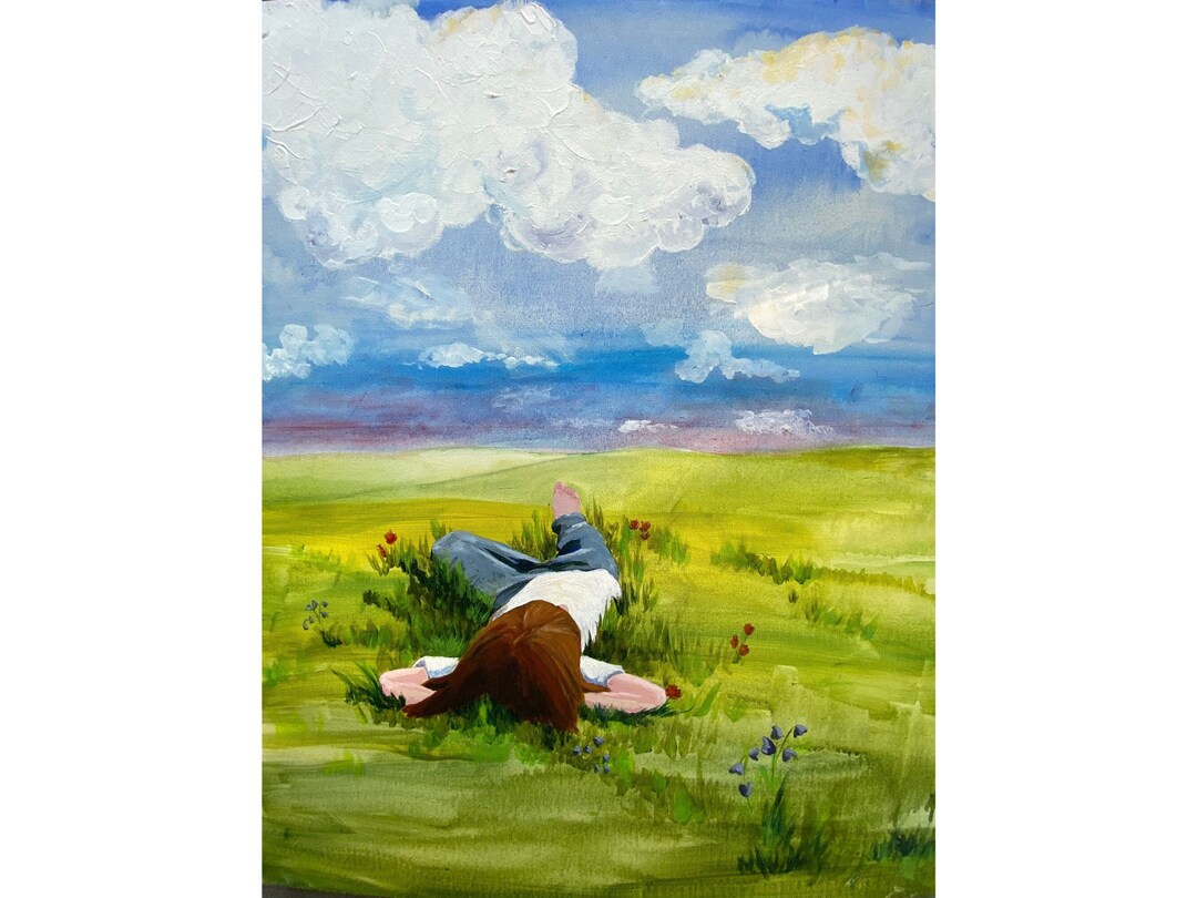 Fine Art Print, Acrylic Painting Print on Paper, Painting of a Child in ... Fine Art Print, Acrylic Painting Print on Paper, Painting of a Child in ...