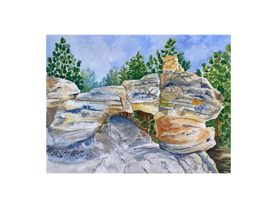 Colorado Landscape Watercolor Art, Ute Valley Archway Print for Home ...
