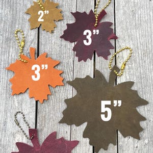 Maple Leaf Leather Purse Charm: Fall Colors Keyring Accessory - Etsy