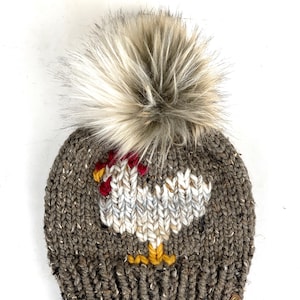 KNIT Chicken Hat PATTERN Only Knit Instructions Downloadable PDF File ...