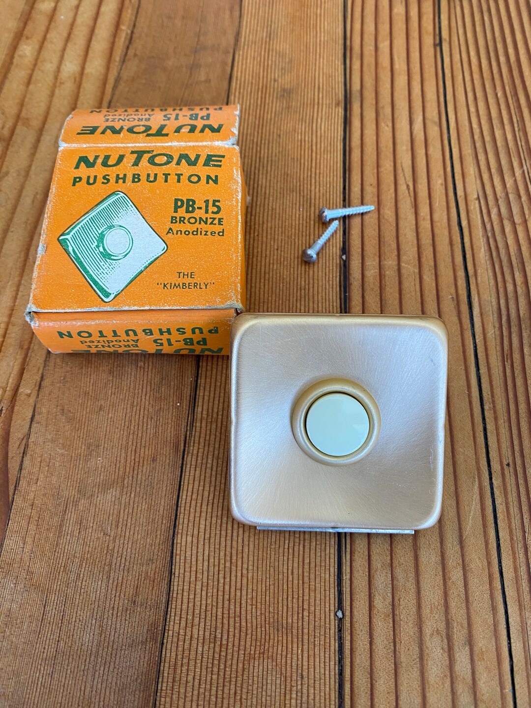 Vintage Nutone Push Button Door Bell Chime PB-15 Bronze Anodized the ...