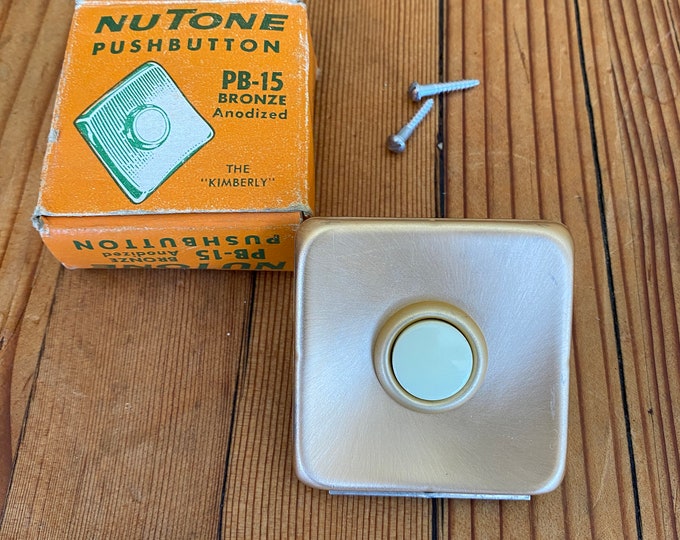 Vintage Nutone Push Button Door Bell Chime PB-15 Bronze Anodized the ...