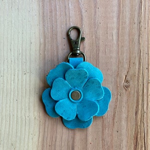 Clip on Leather Flower Bag Purse Charm With Swivel Lobster Clasp - Etsy