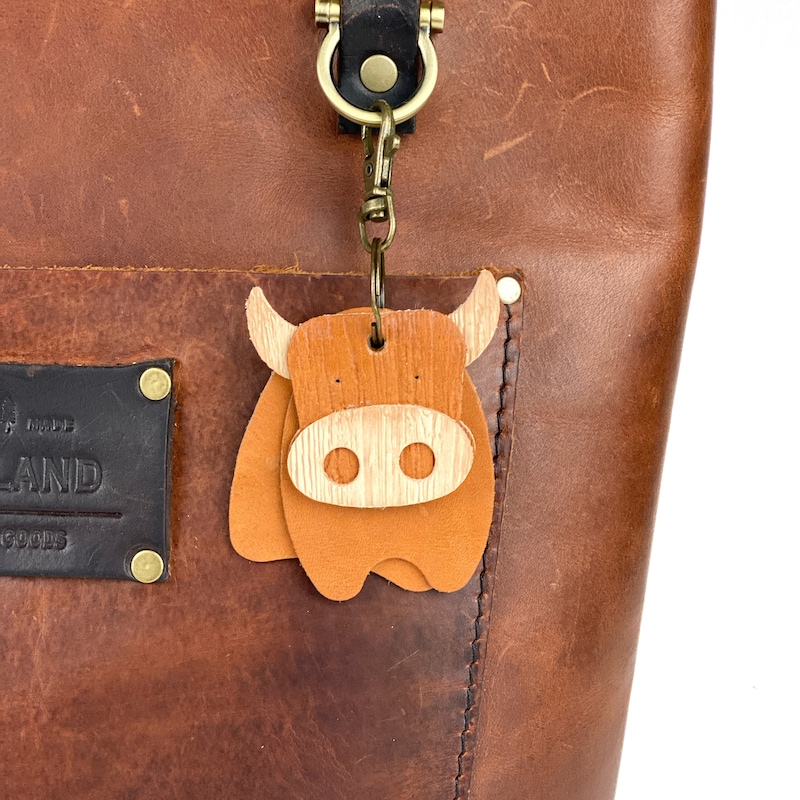Cow Hide Bag Charms - Etsy