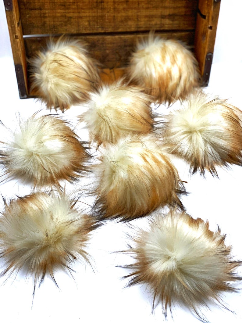 Faux Fur Pom Pom lynx Pom Pom Fake Fur Pom Pom - Etsy