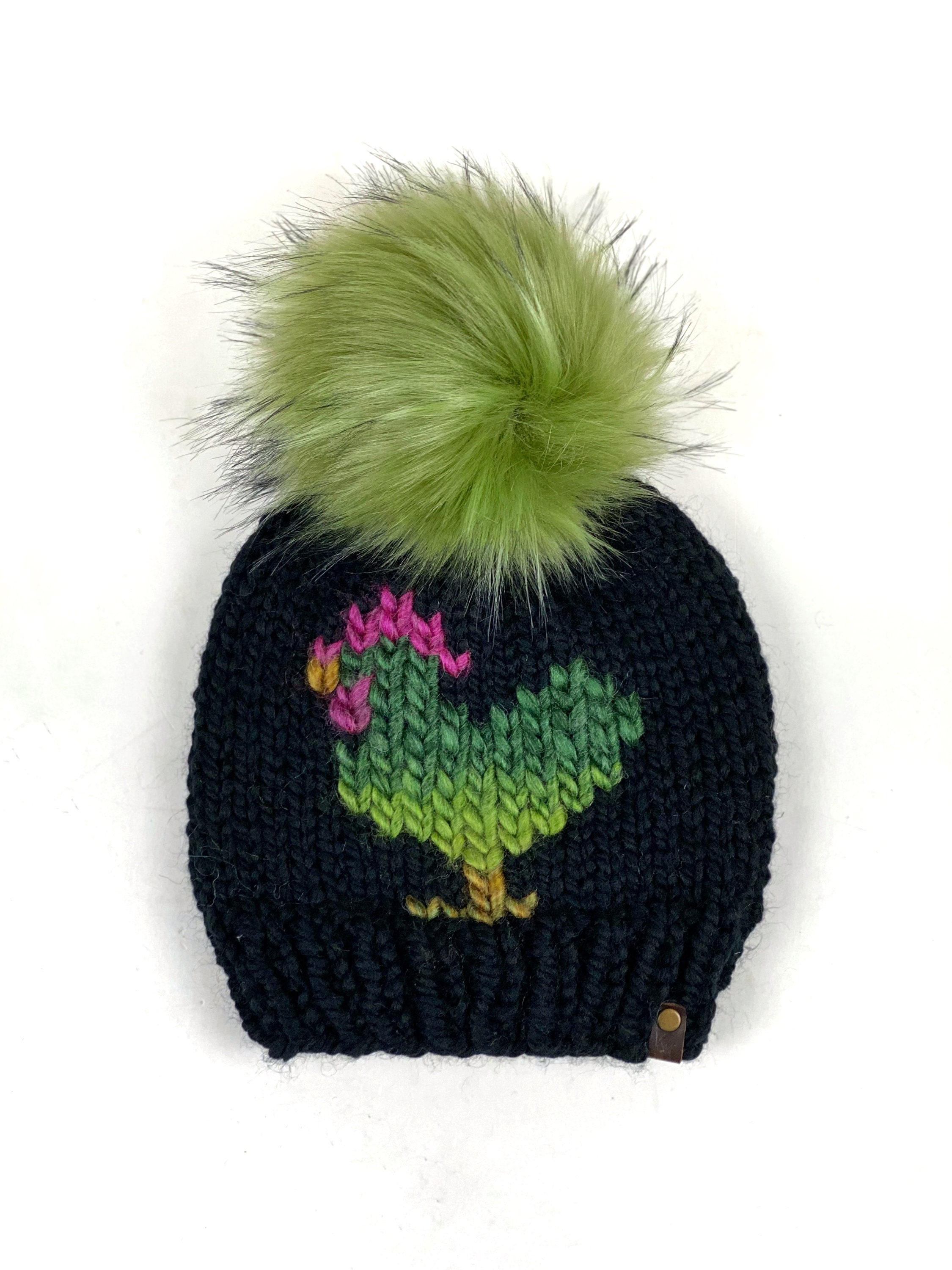 Knit Chicken Hat Black and Multi Colored Chicken Beanie Wool - Etsy