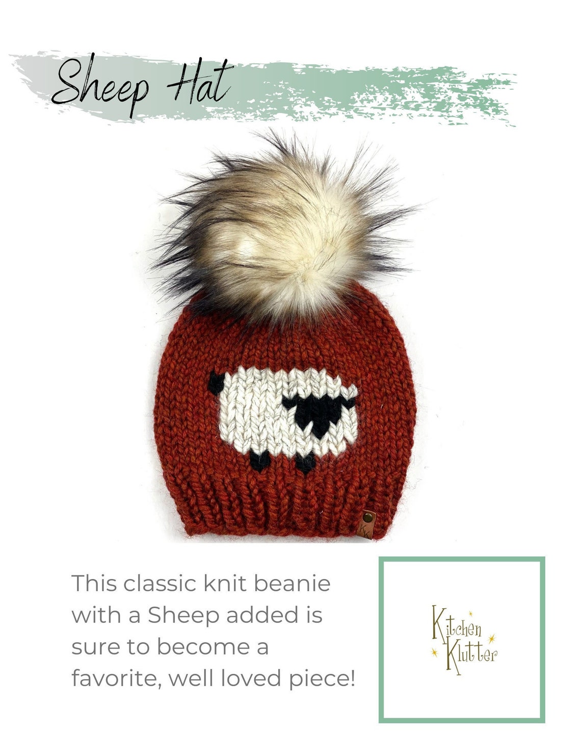 Sheep Hat PATTERN Only Knit Instructions Downloadable PDF File | Etsy