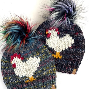 KNIT Chicken Hat PATTERN Only Knit Instructions Downloadable PDF File ...
