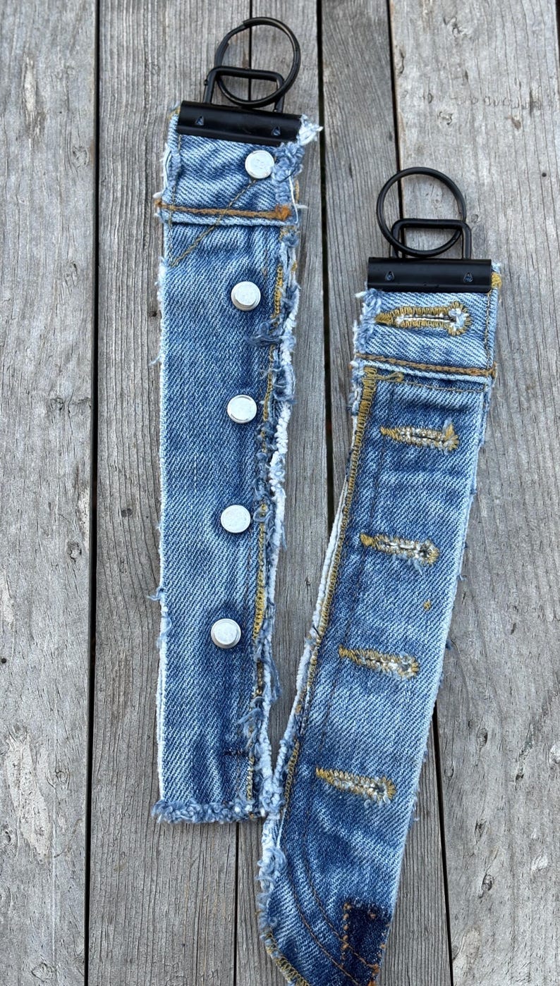 Upcycled Wrangler and Levi Denim Fly Key Strap - Etsy