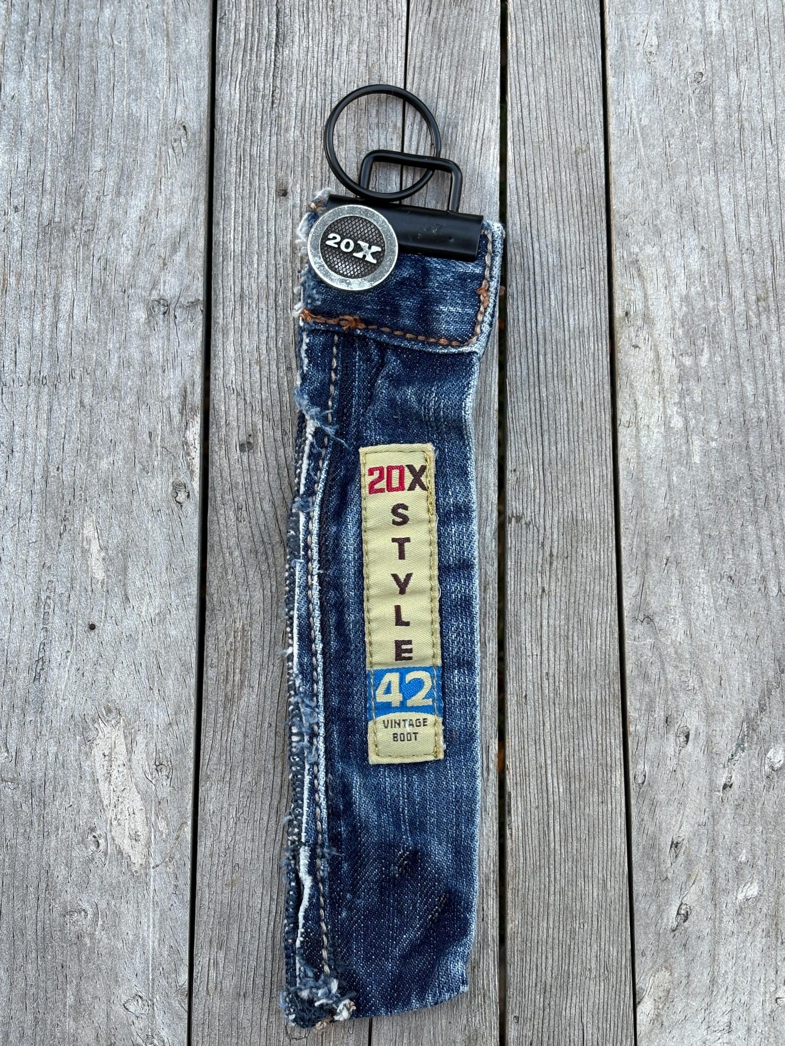 Upcycled Wrangler and Levi Denim Fly Key Strap - Etsy