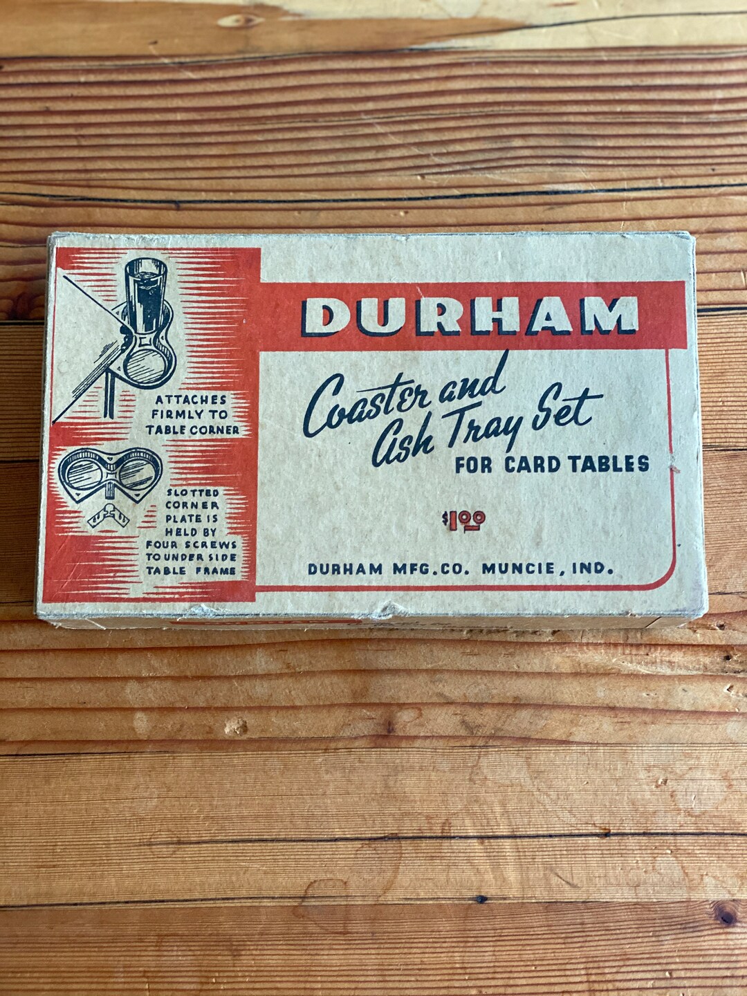 Vintage Durham Coaster and Ash Tray Set for Card Tables Retro Game ...
