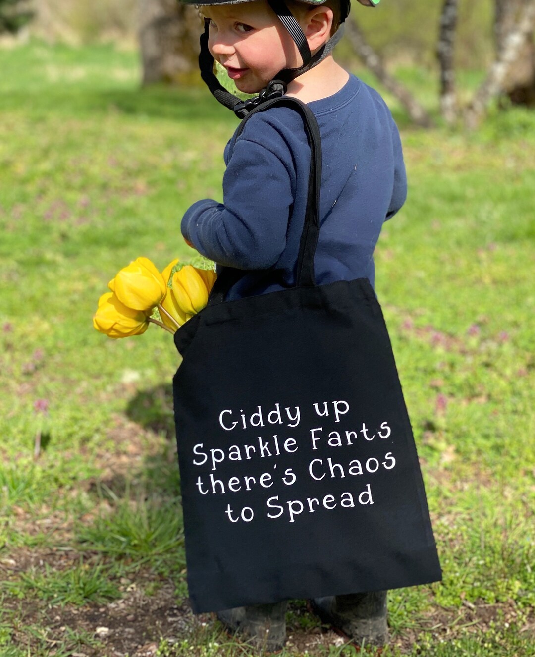 Giddy up Sparkle Farts Cotton Tote Bag: Funny Reusable Market Bag - Etsy