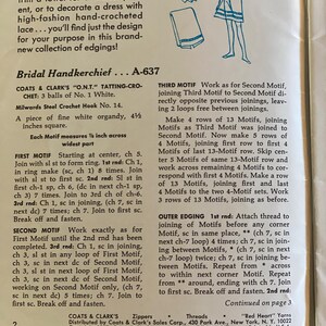 1967 Coats and Clark's Book No 179 Priscilla Edgings Crochet Tatted ...