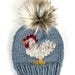 KNIT Chicken Hat PATTERN Only Knit Instructions Downloadable PDF File ...