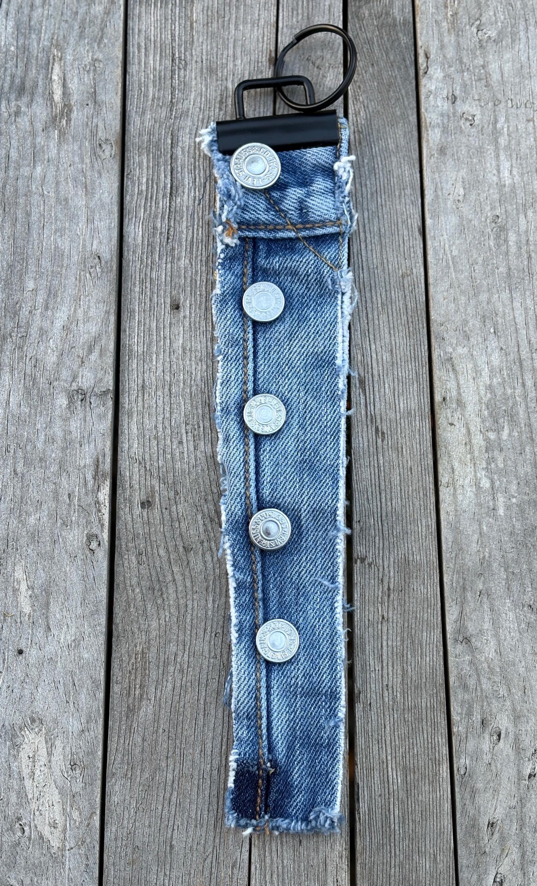 Upcycled Wrangler and Levi Denim Fly Key Strap - Etsy