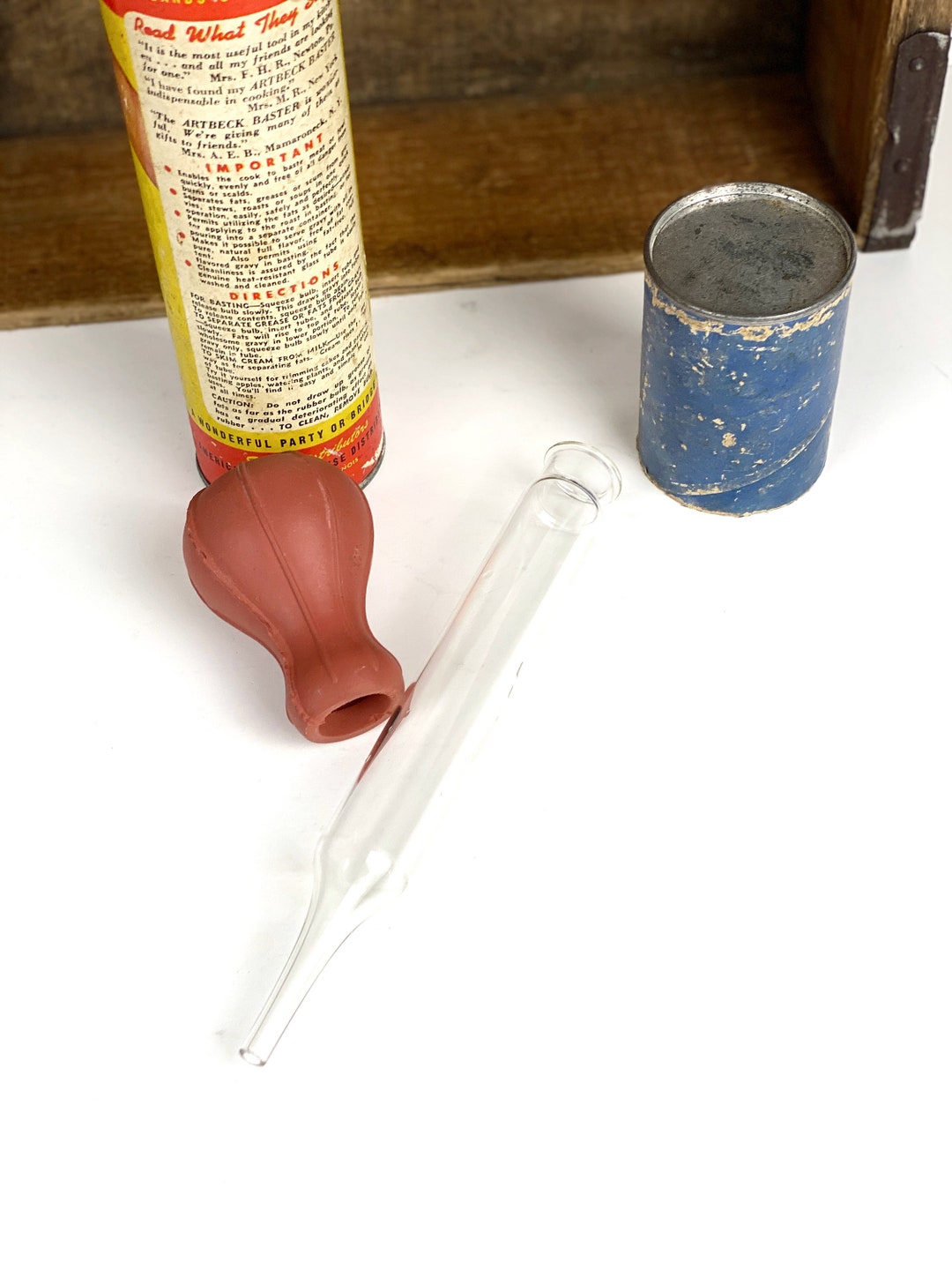 Vintage Artbeck Baster Pyrex Glass Turkey Meat Chicken Basting Utensil ...